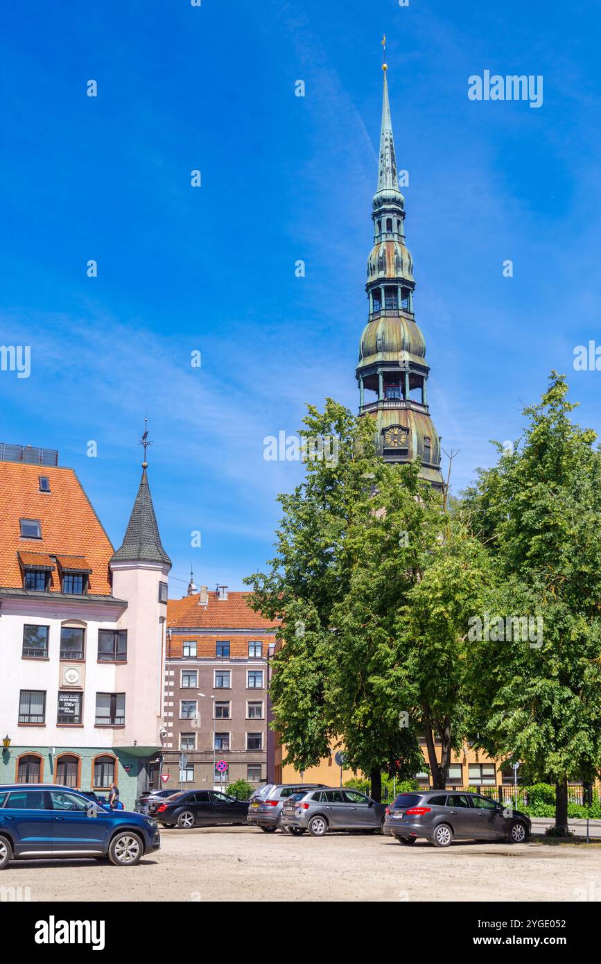 RIGA, LATVIA - JUNE 16, 2024: View on the old town city center, an ...