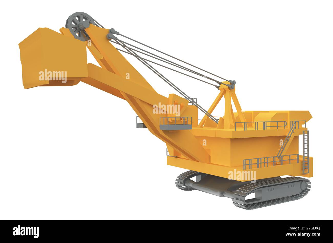 Excavator tracked machine on Cut Out Stock Images & Pictures - Alamy