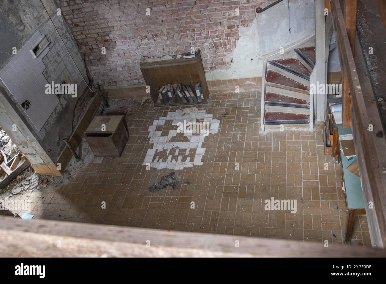 Old abandoned paper factory. Historic and typical factory building as a ...