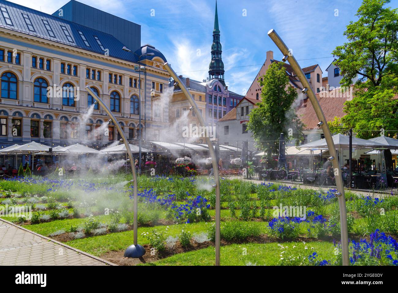 RIGA, LATVIA - JUNE 16, 2024: View on the old town city center, an ...
