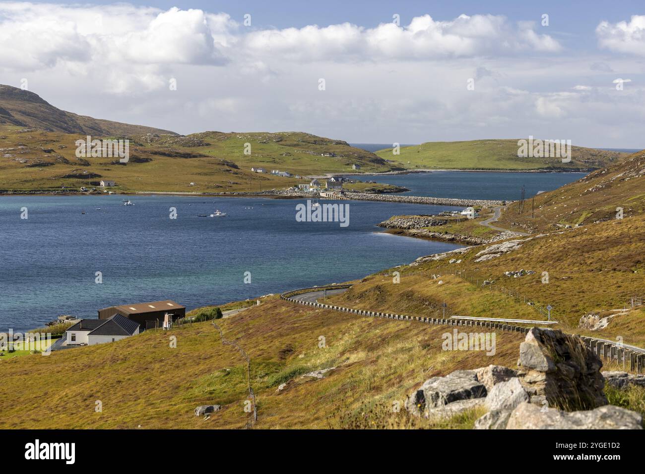 Causeway, causeway with road to Vatersay, Barra, Outer Hebrides ...