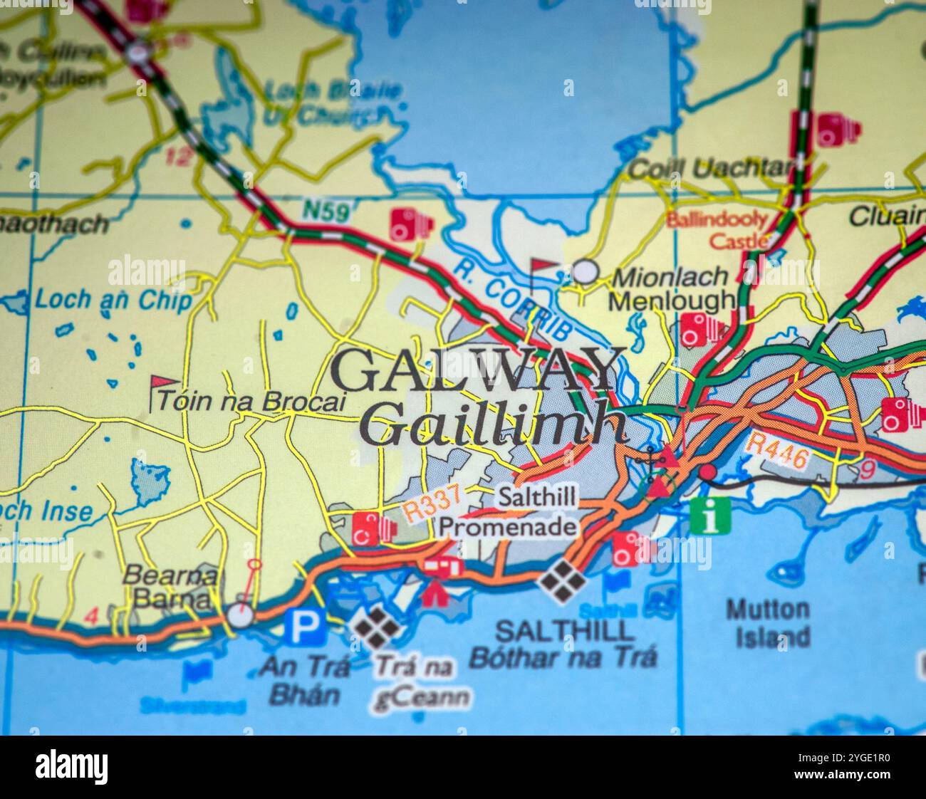 Map of galway hi-res stock photography and images - Alamy