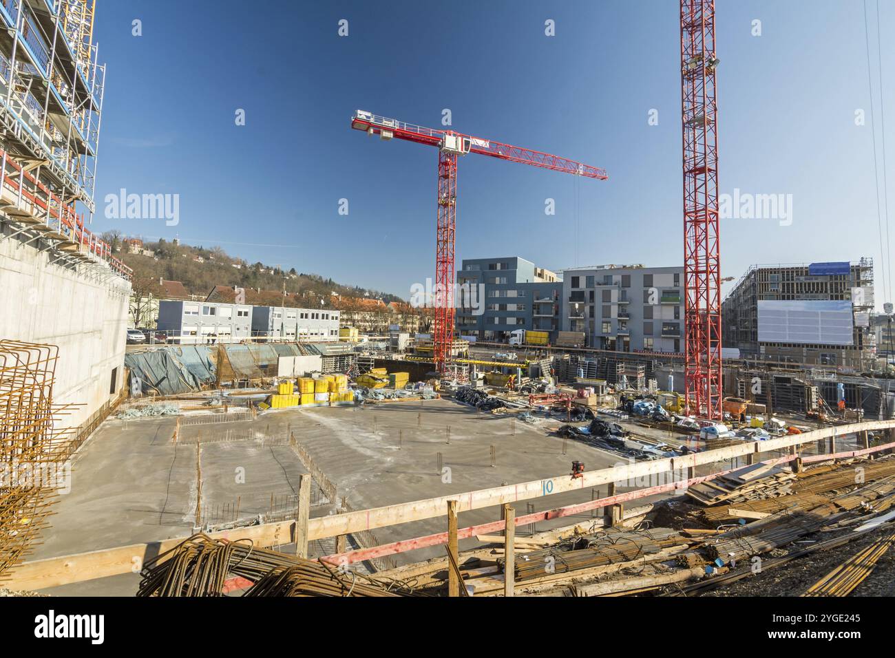 Construction site foundation building materials hi-res stock ...