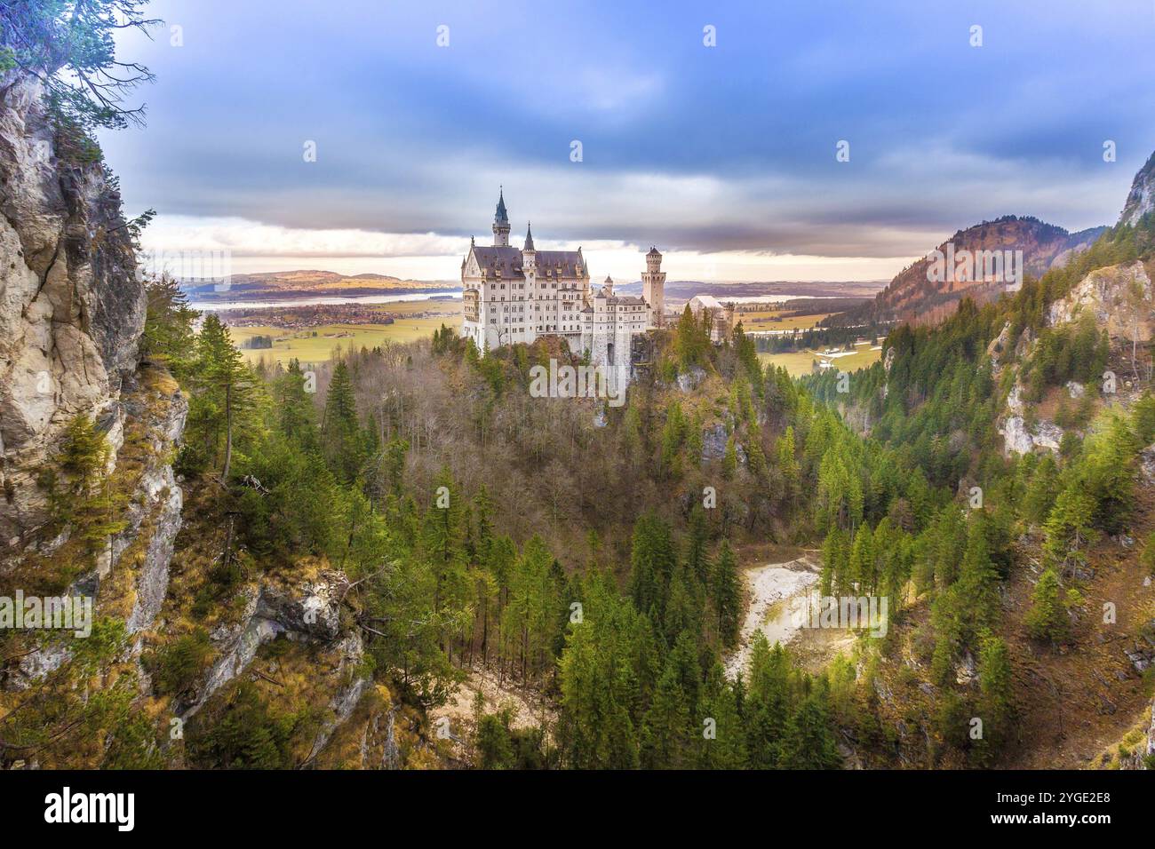 Neuschwanstein Castle the famous castle in Germany located in Fussen ...
