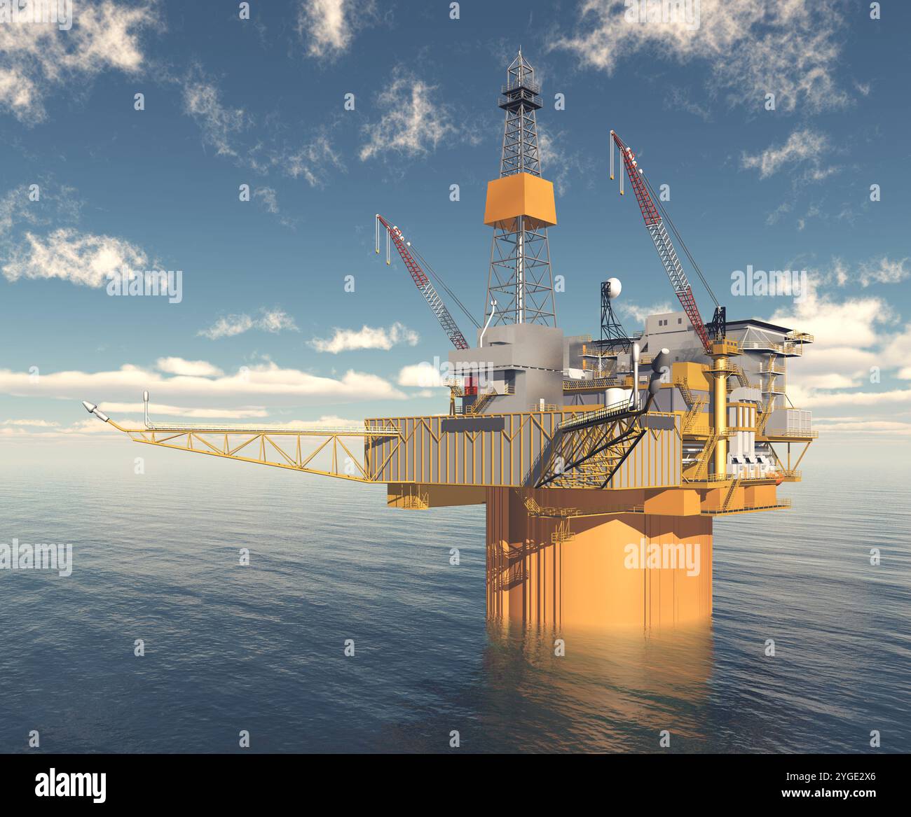 Oil platform in the sea Stock Photo - Alamy