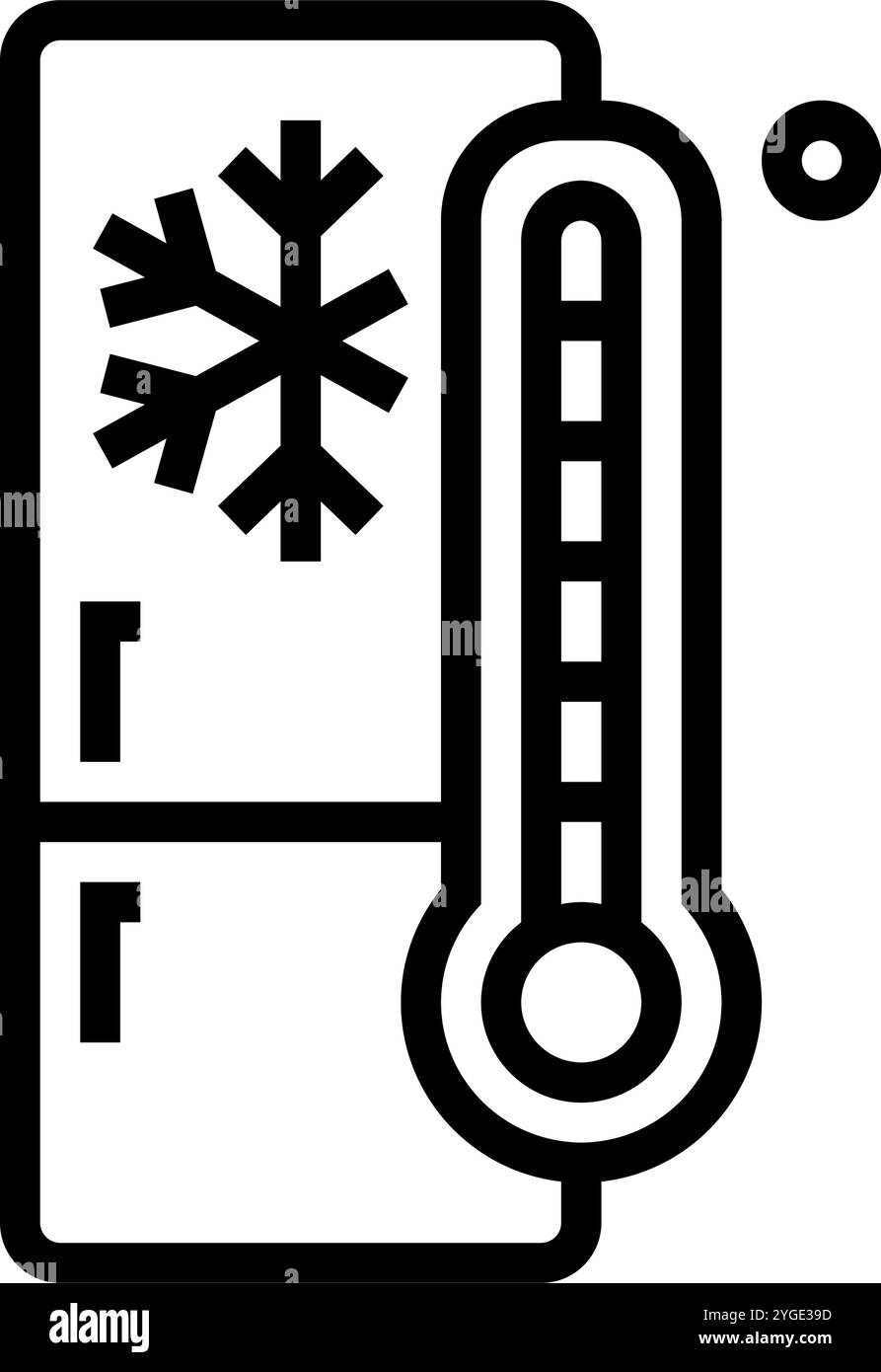 refrigerator temperature line icon vector illustration Stock Vector ...