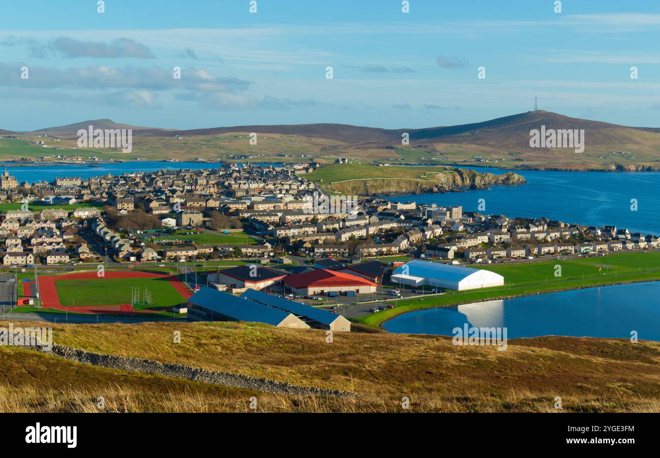 Shetland isles lerwick aerial hi-res stock photography and images - Alamy