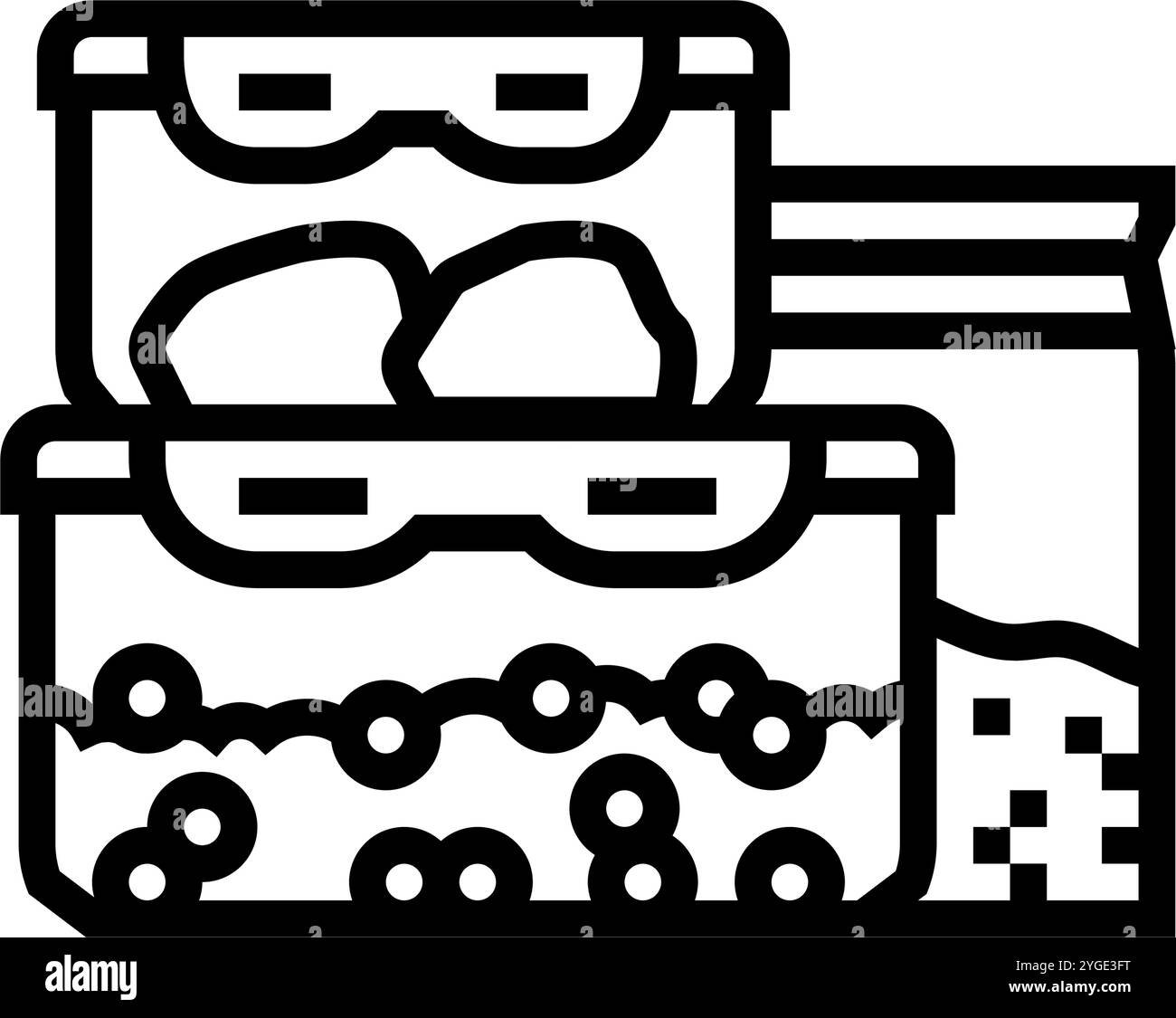 proper food storage food safety line icon vector illustration Stock ...