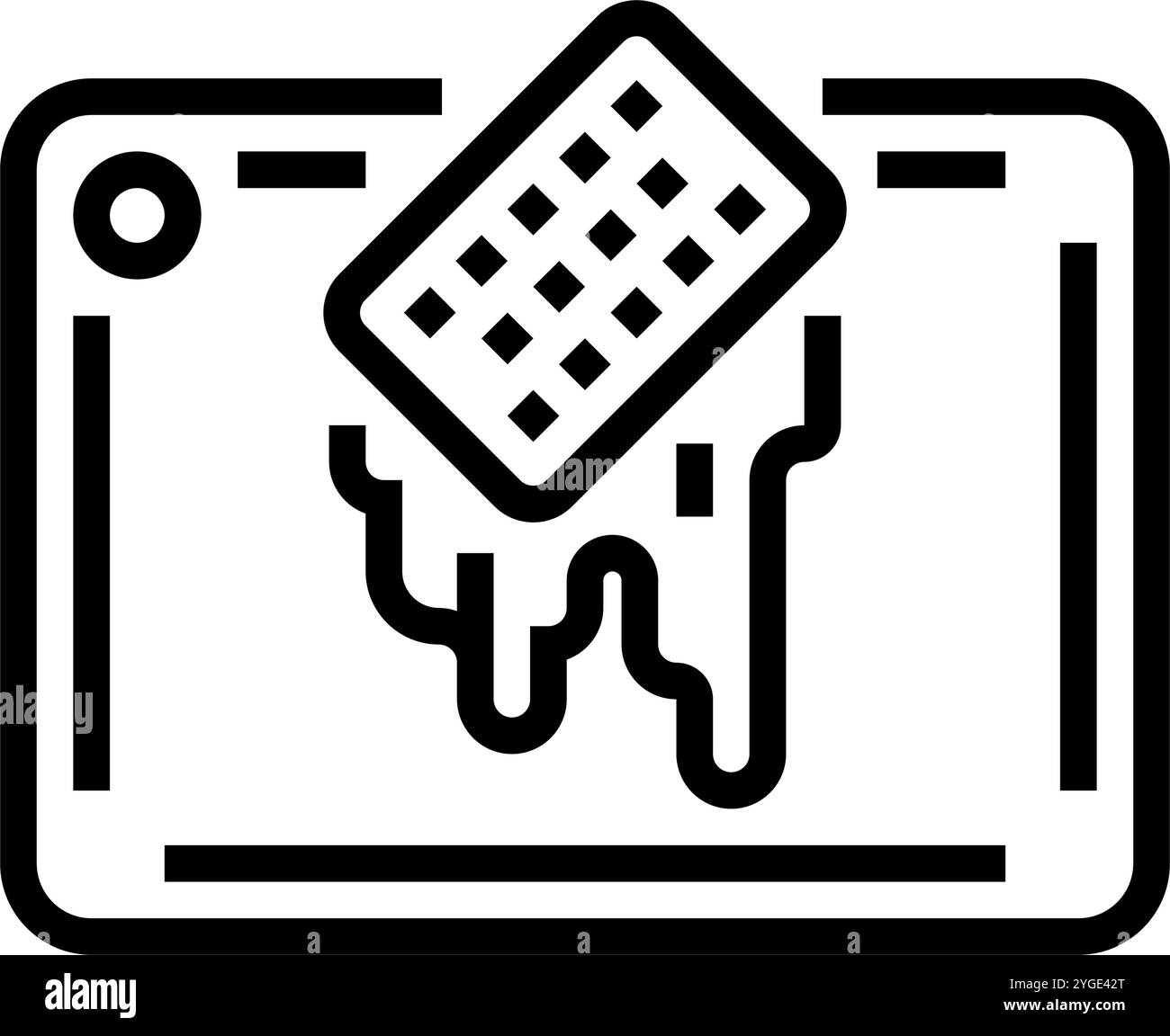 clean cutting board food safety line icon vector illustration Stock ...
