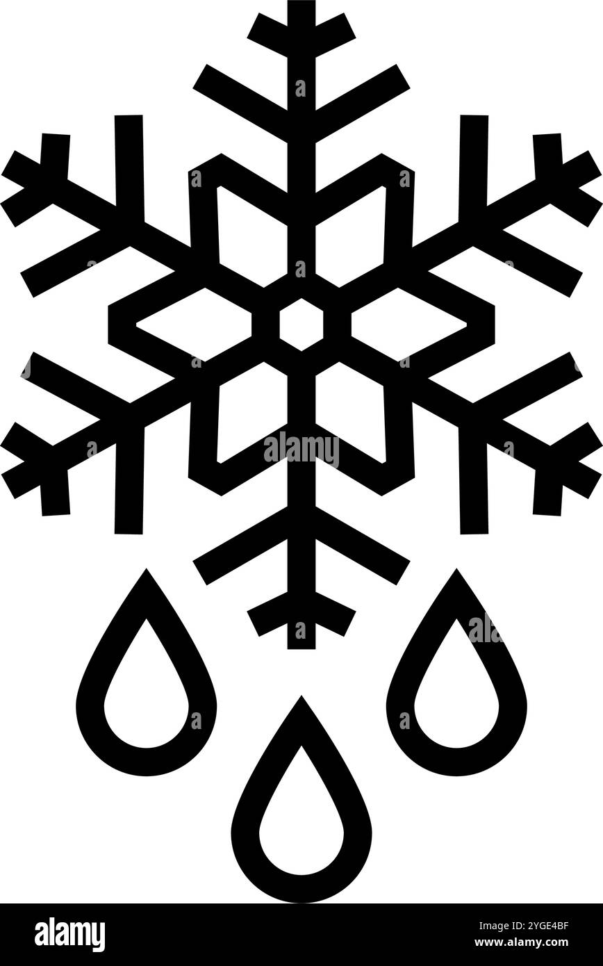 safe thawing food safety line icon vector illustration Stock Vector ...