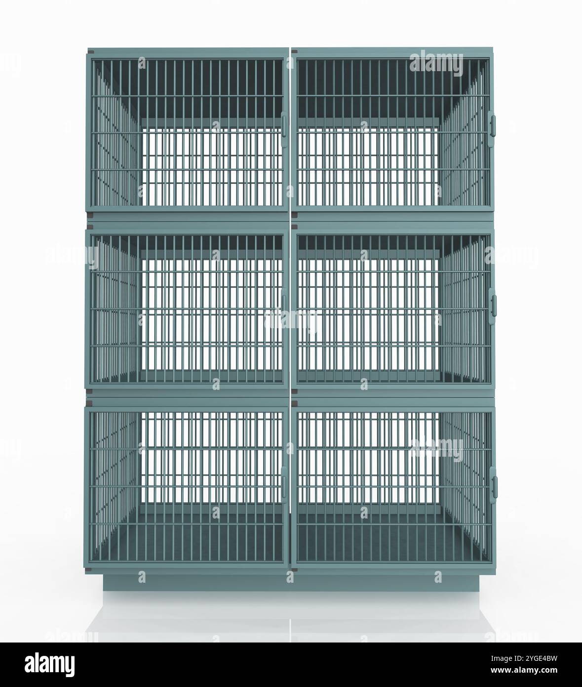 Animal cages against a white background Stock Photo - Alamy