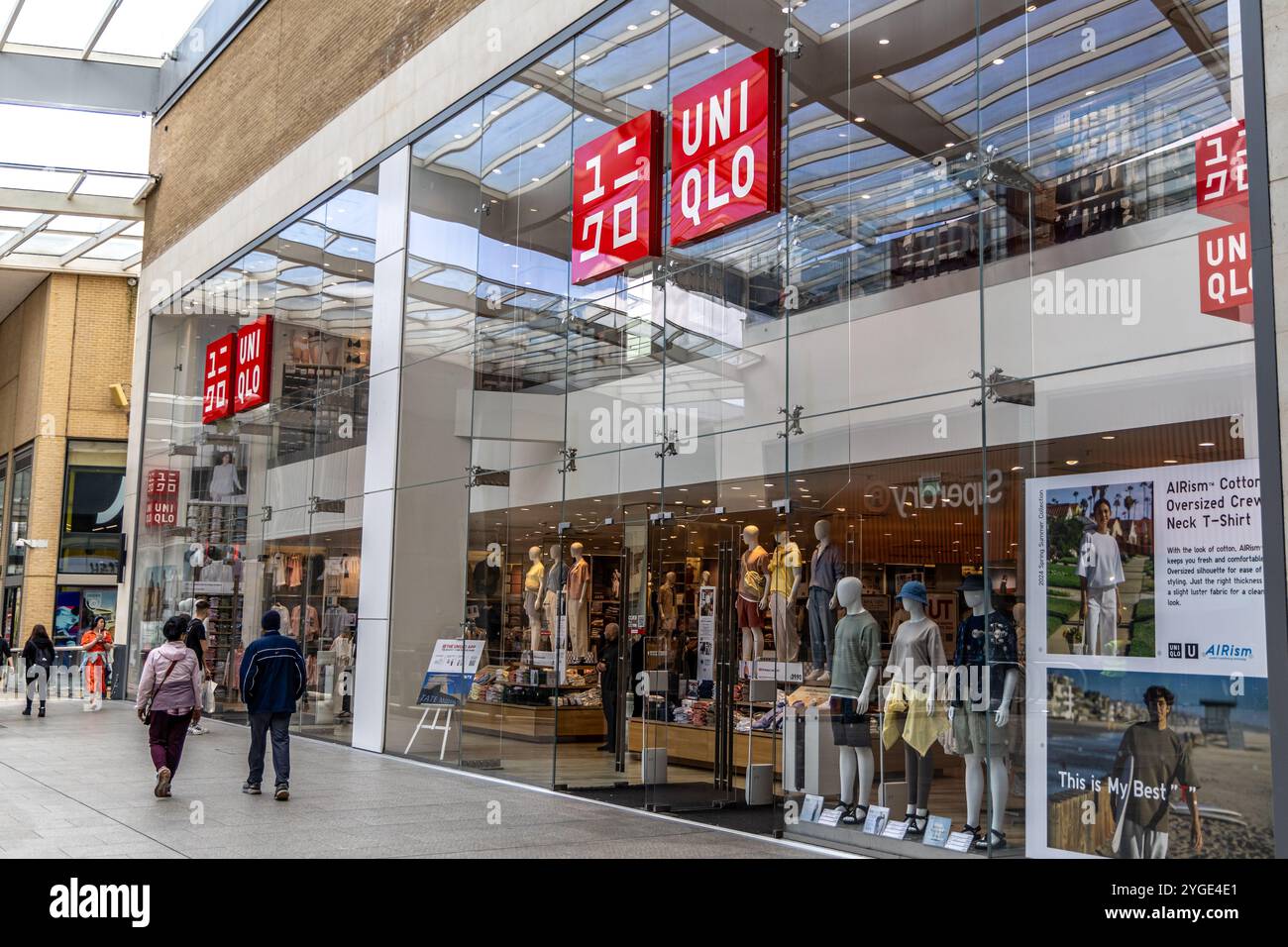 Oxford , UK - June 5, 2024: Uniqlo fashion store inside Westgate ...