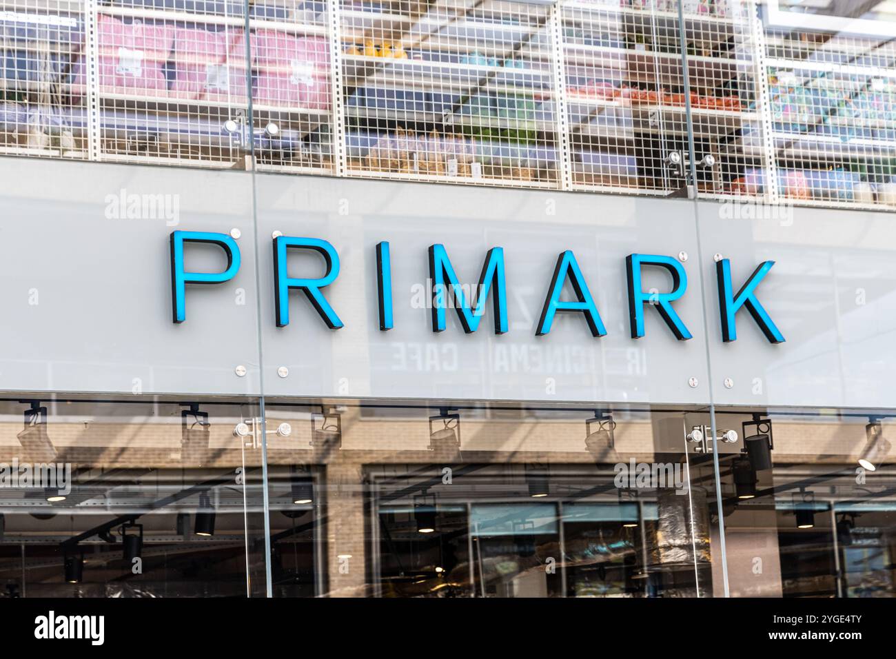 Oxford , UK - June 5, 2024: Primark budged clothing store sign in ...