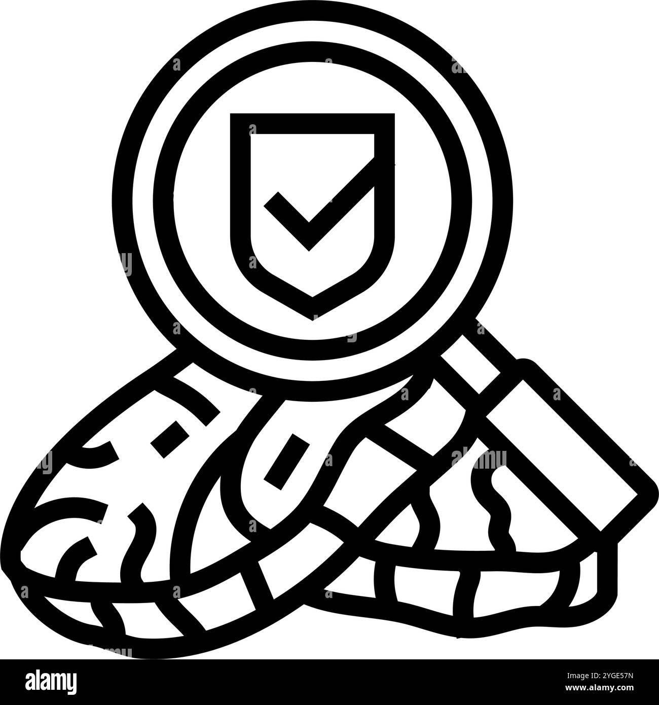 inspection food safety line icon vector illustration Stock Vector Image ...