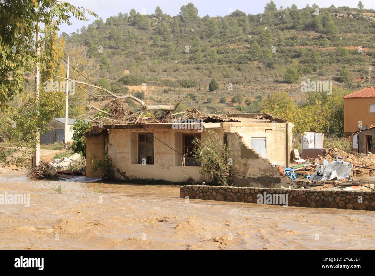 Destruction and devastation due to flooding due to torrential rains in ...