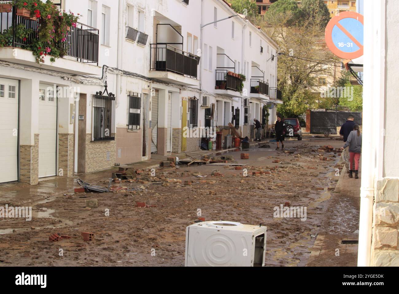 Destruction and devastation due to flooding due to torrential rains in ...