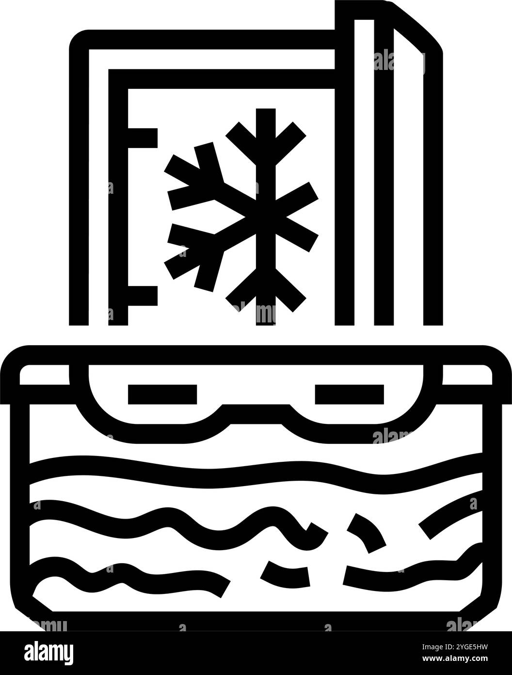 freezing food safety line icon vector illustration Stock Vector Image ...