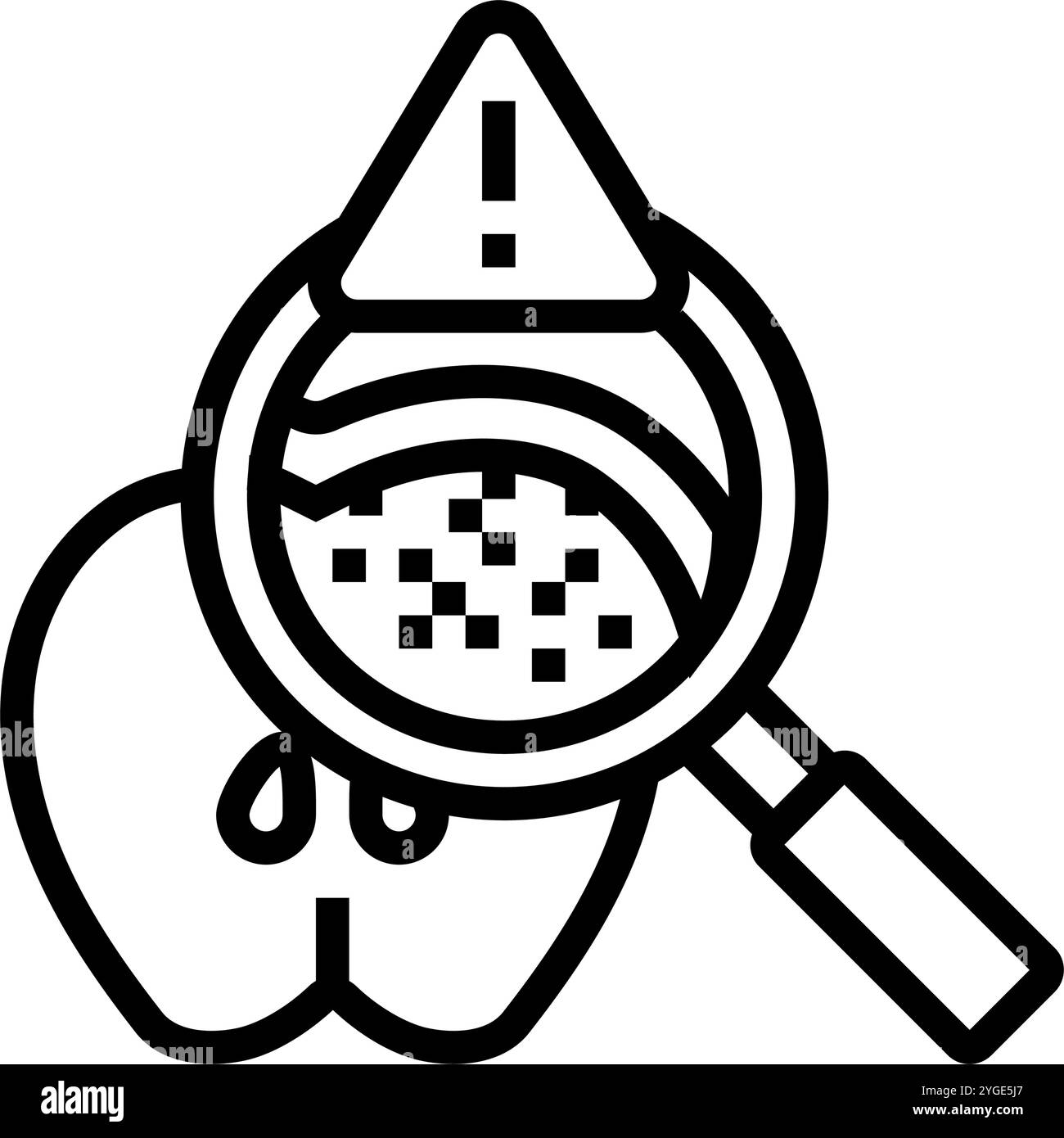 hazardous substances food line icon vector illustration Stock Vector ...