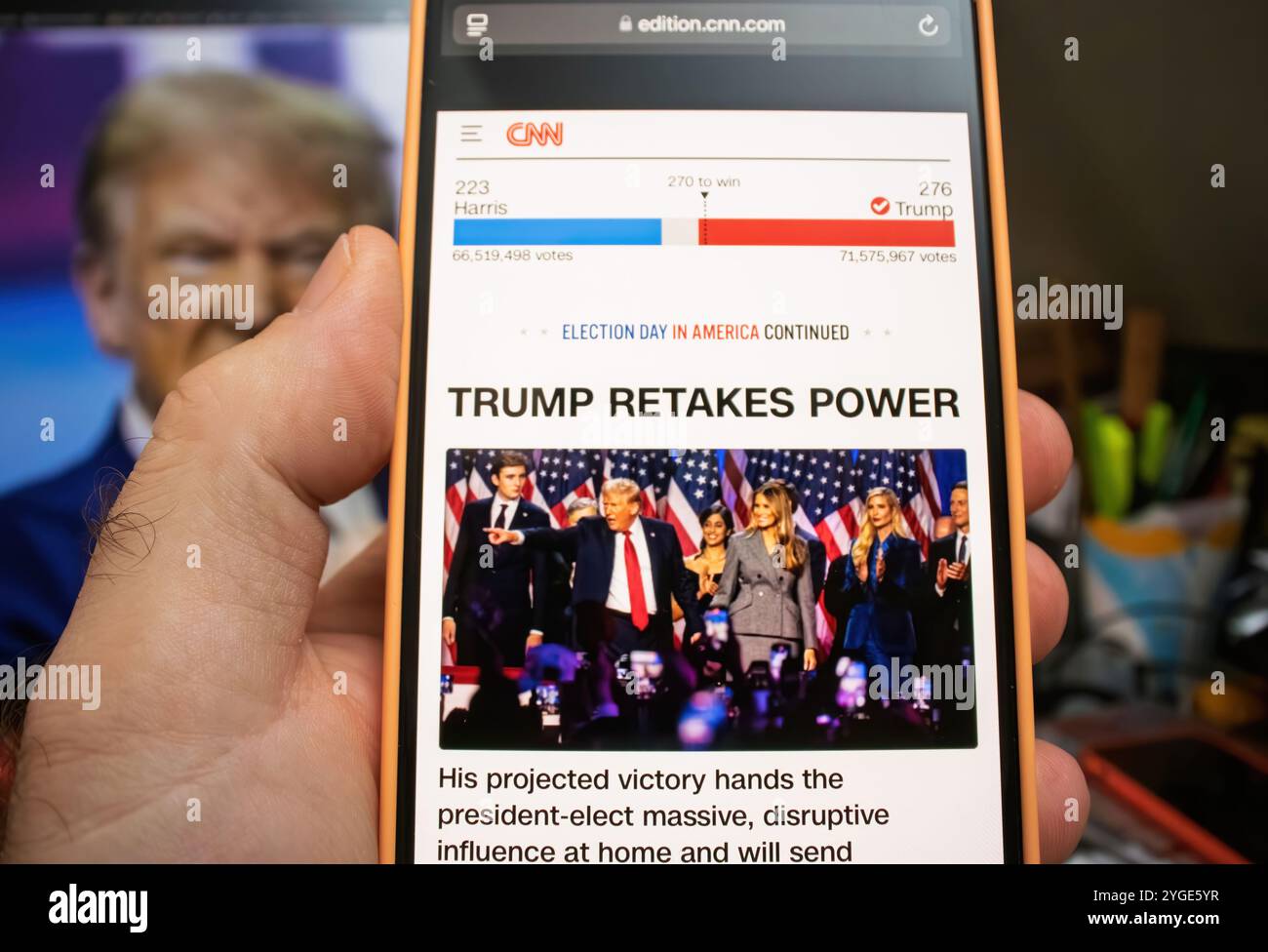 News cnn 2024 election result hi-res stock photography and images - Alamy