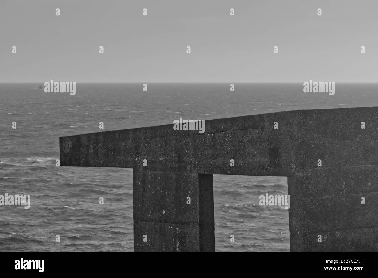 Gun emplacement, Sound of Ness, Shetland Stock Photo - Alamy