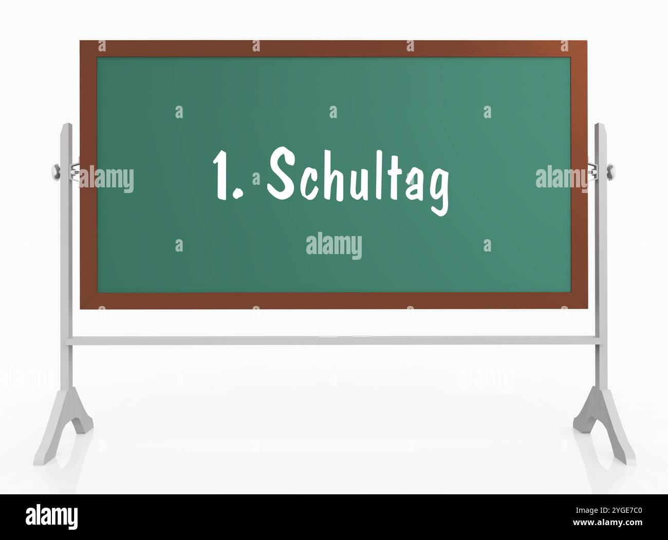 Chalkboard with German text 1. Schultag Stock Photo - Alamy