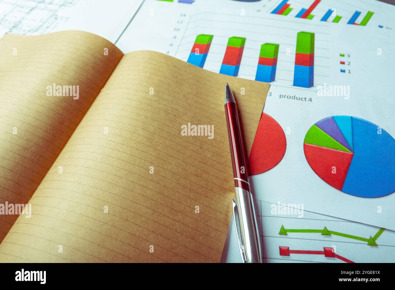 Graphical chart analysis Stock Photo - Alamy