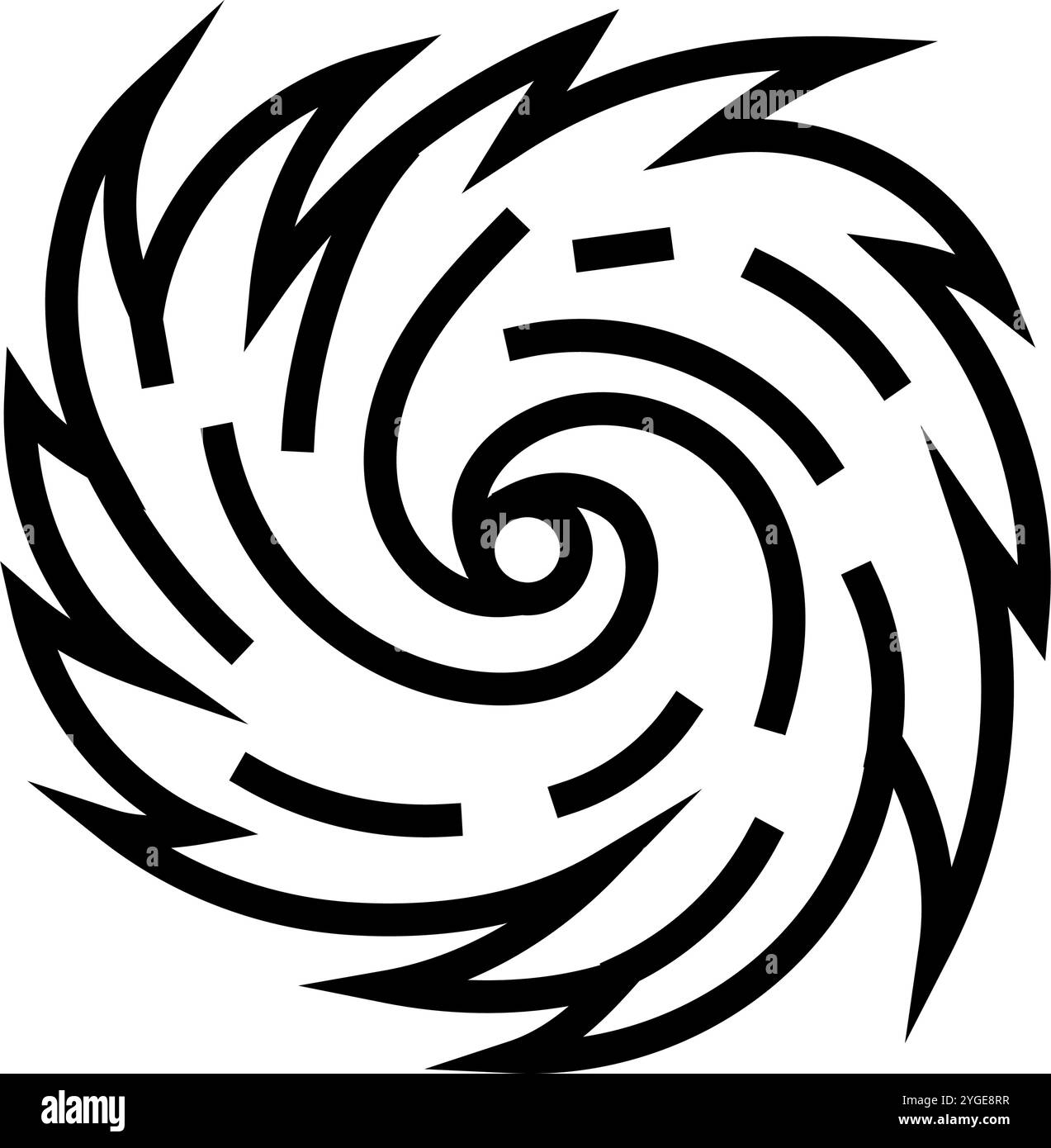 cyclone hurricane disaster line icon vector illustration Stock Vector ...