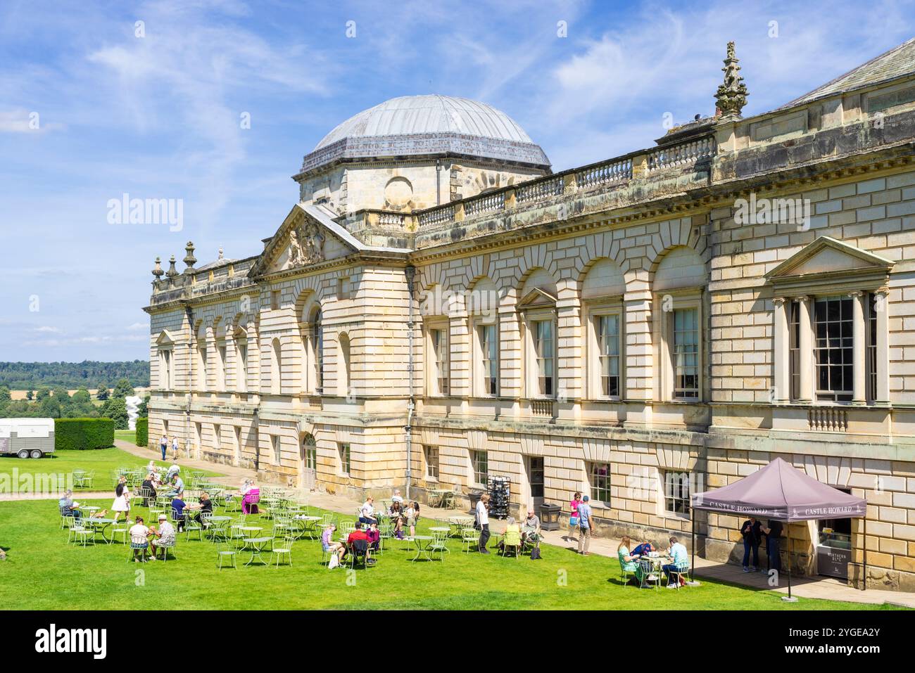 Side view and cafe seating Castle Howard Yorkshire - Castle Howard an ...