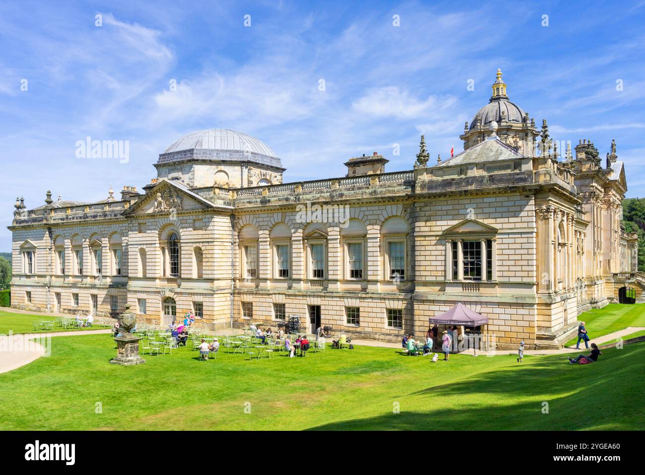 Side view and cafe seating Castle Howard Yorkshire - Castle Howard an ...