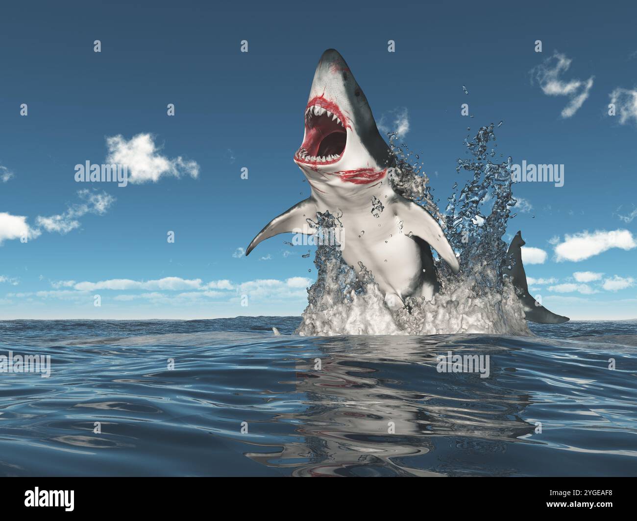 Shark jumping out of water hi-res stock photography and images - Alamy