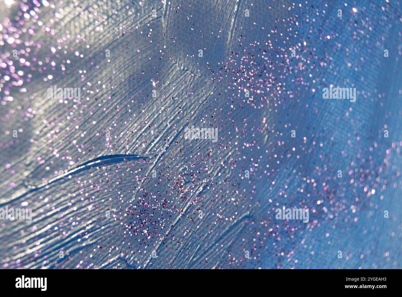 Sparkly blue and silver acrylic paint with a textured holiday effect ...