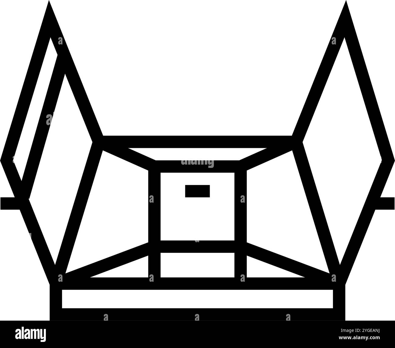 shelter hurricane disaster line icon vector illustration Stock Vector ...