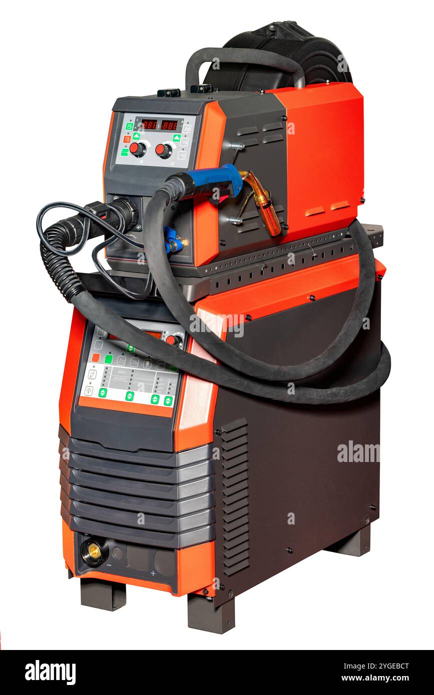 Powerful welding machine ready for precision tasks in an industrial ...