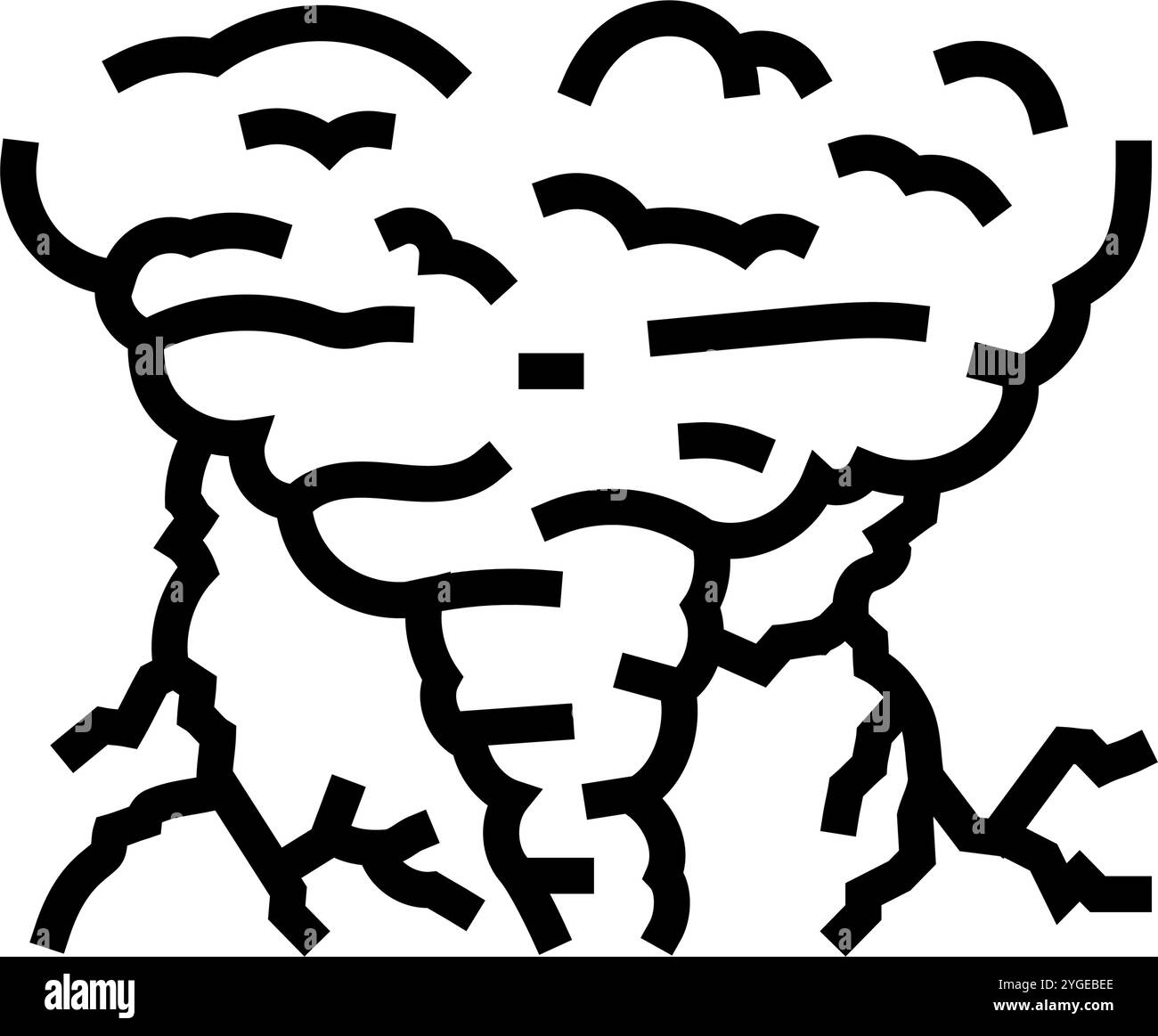lightning hurricane disaster line icon vector illustration Stock Vector ...