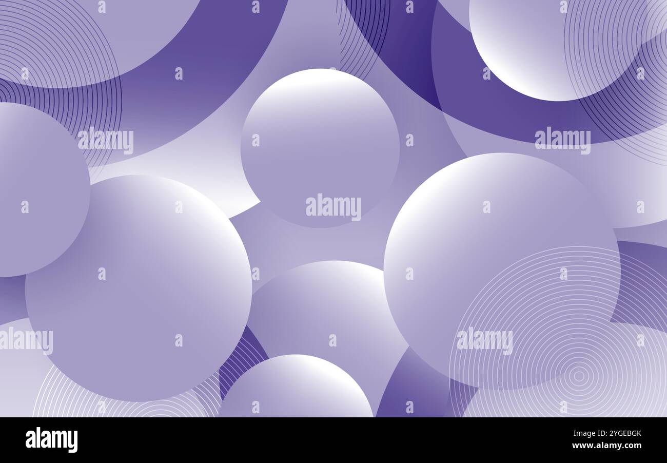 Modern Abstract White and Purple Background with Circle Shapes in ...