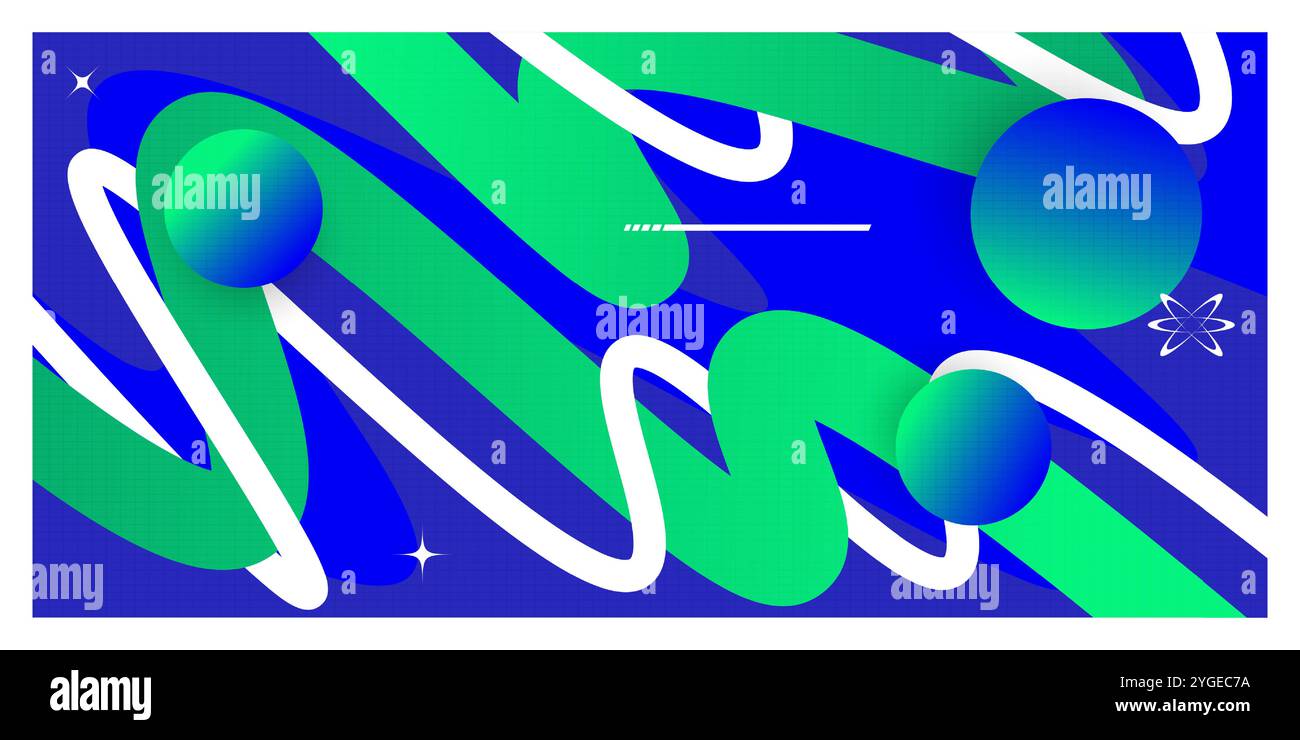 Abstract and Minimalist Futuristic Background with Wavy Shapes and ...