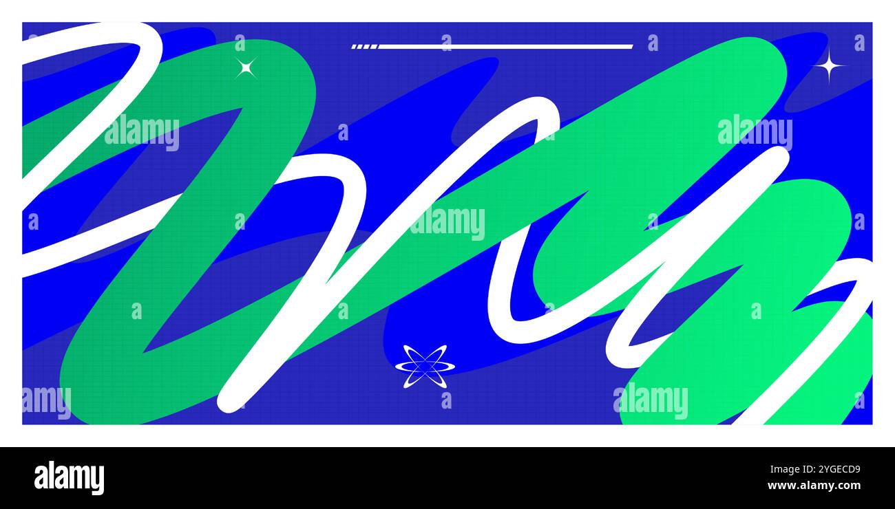 Abstract and Minimalist Futuristic Background with Wavy Shapes and ...