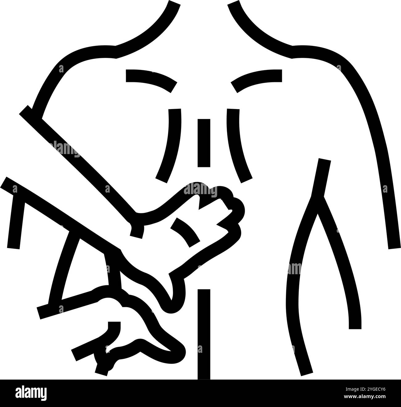 lower back massage therapy line icon vector illustration Stock Vector ...