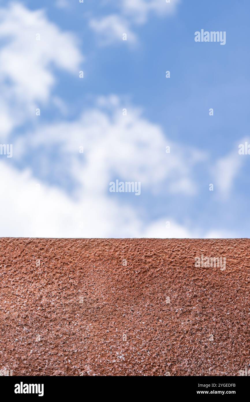 polyurethane foam wall texture with blur blue open sky background Stock ...