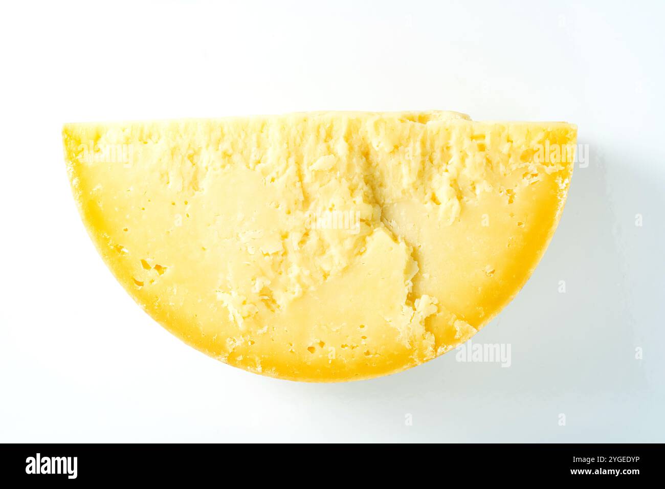 whole cut parmesan cheese shape on white. close up. cooking, dairy ...