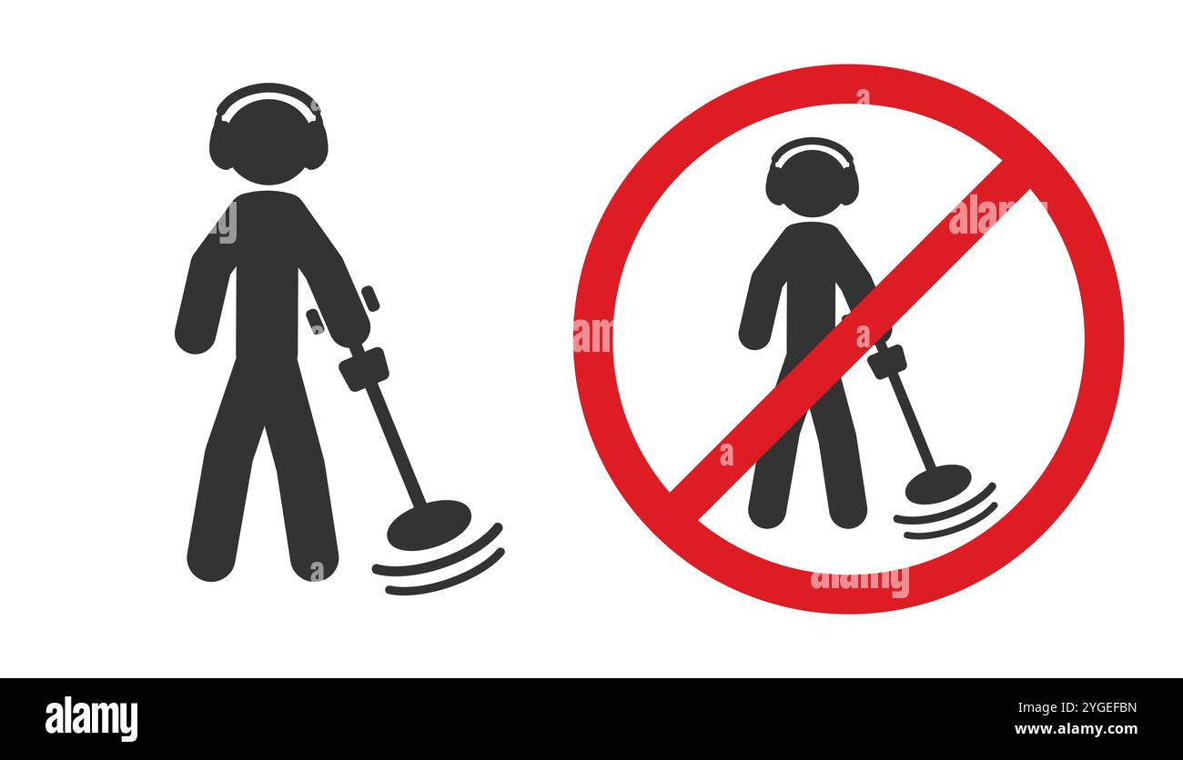 Amateur metal detector Stock Vector Images - Alamy