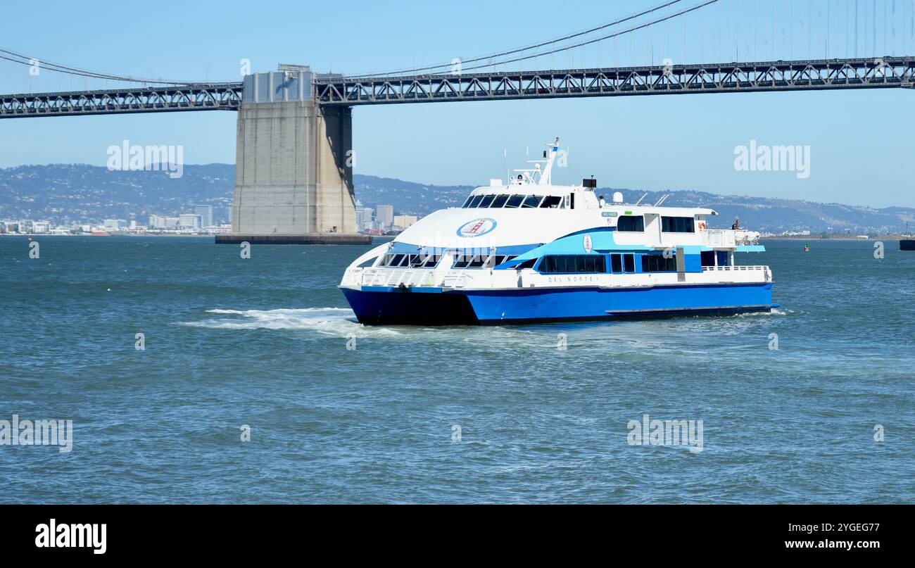 The MV Del Norte catamaran, a passenger-only fast ferry operated by ...
