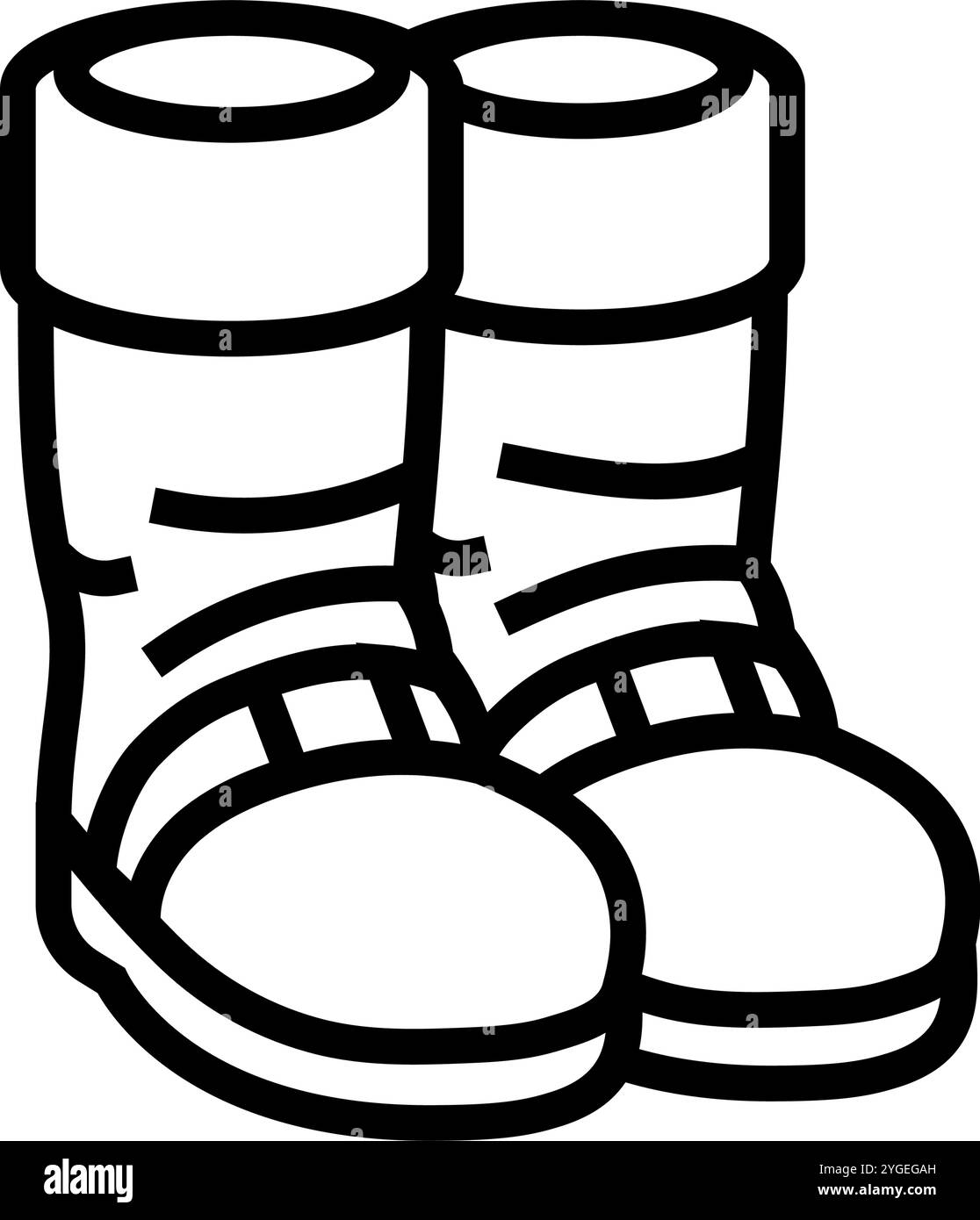 santa claus boots line icon vector illustration Stock Vector Image ...