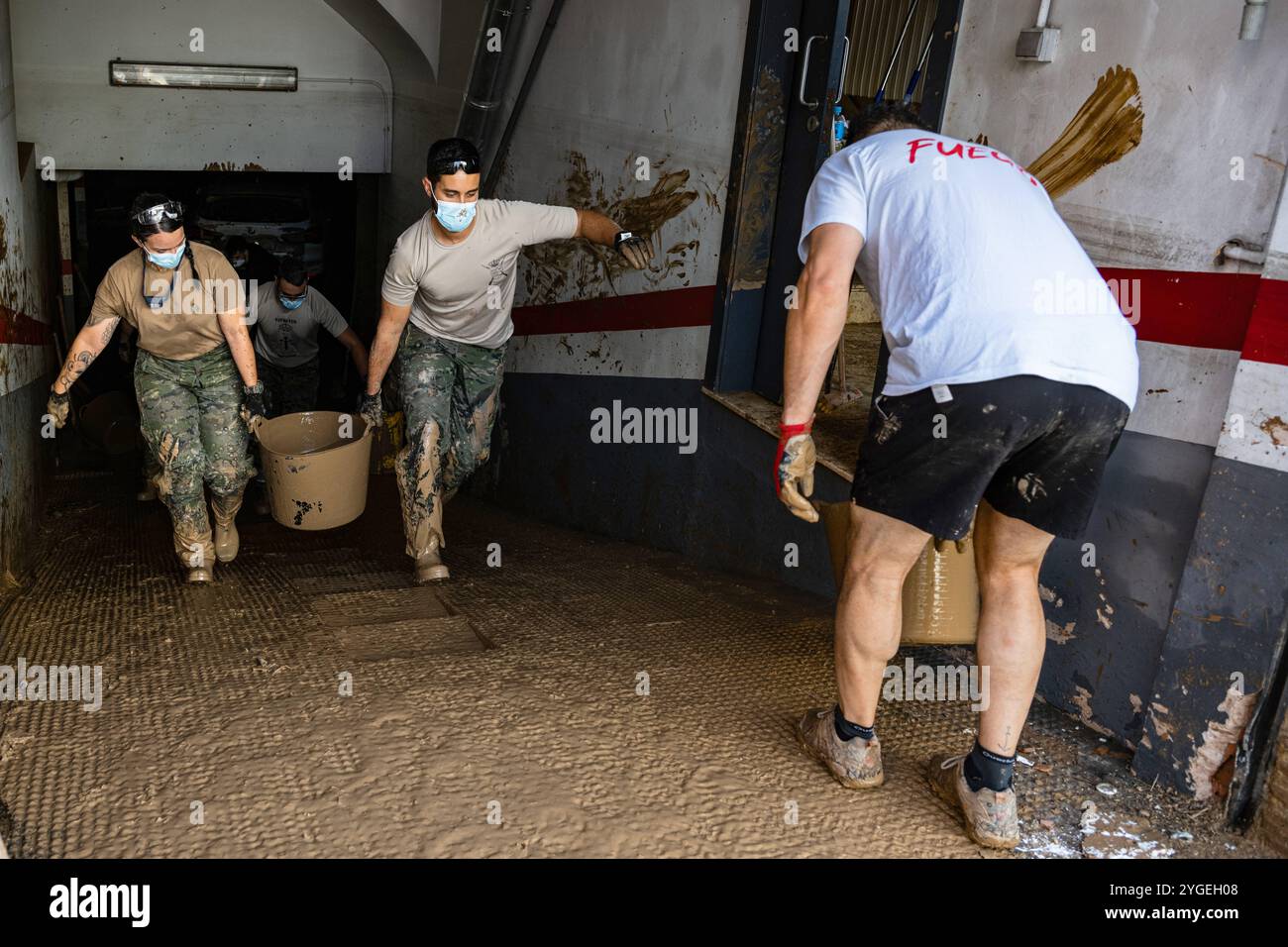 Aftermath of floods in Valencia, Spain People clean their homes after ...
