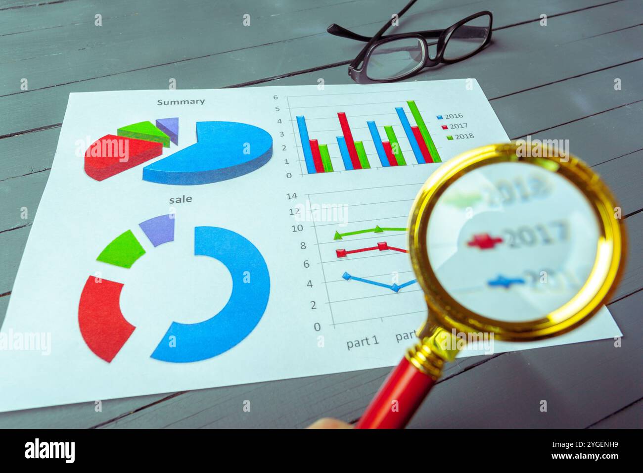 Graphical chart analysis Stock Photo - Alamy