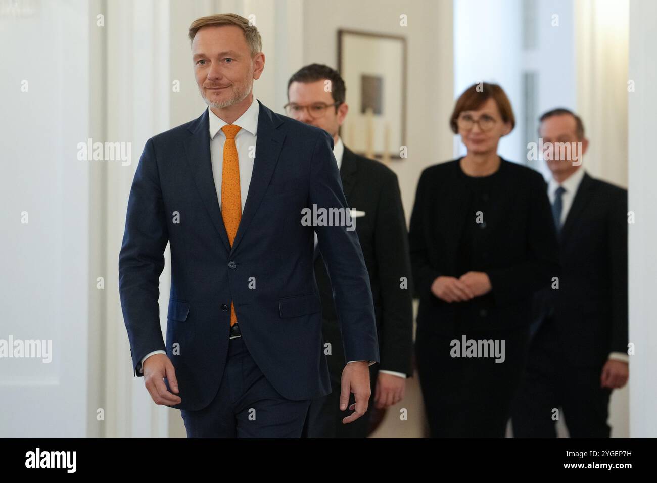 Berlin, Germany. 07th Nov, 2024. Christian Lindner (l-r, FDP), former ...