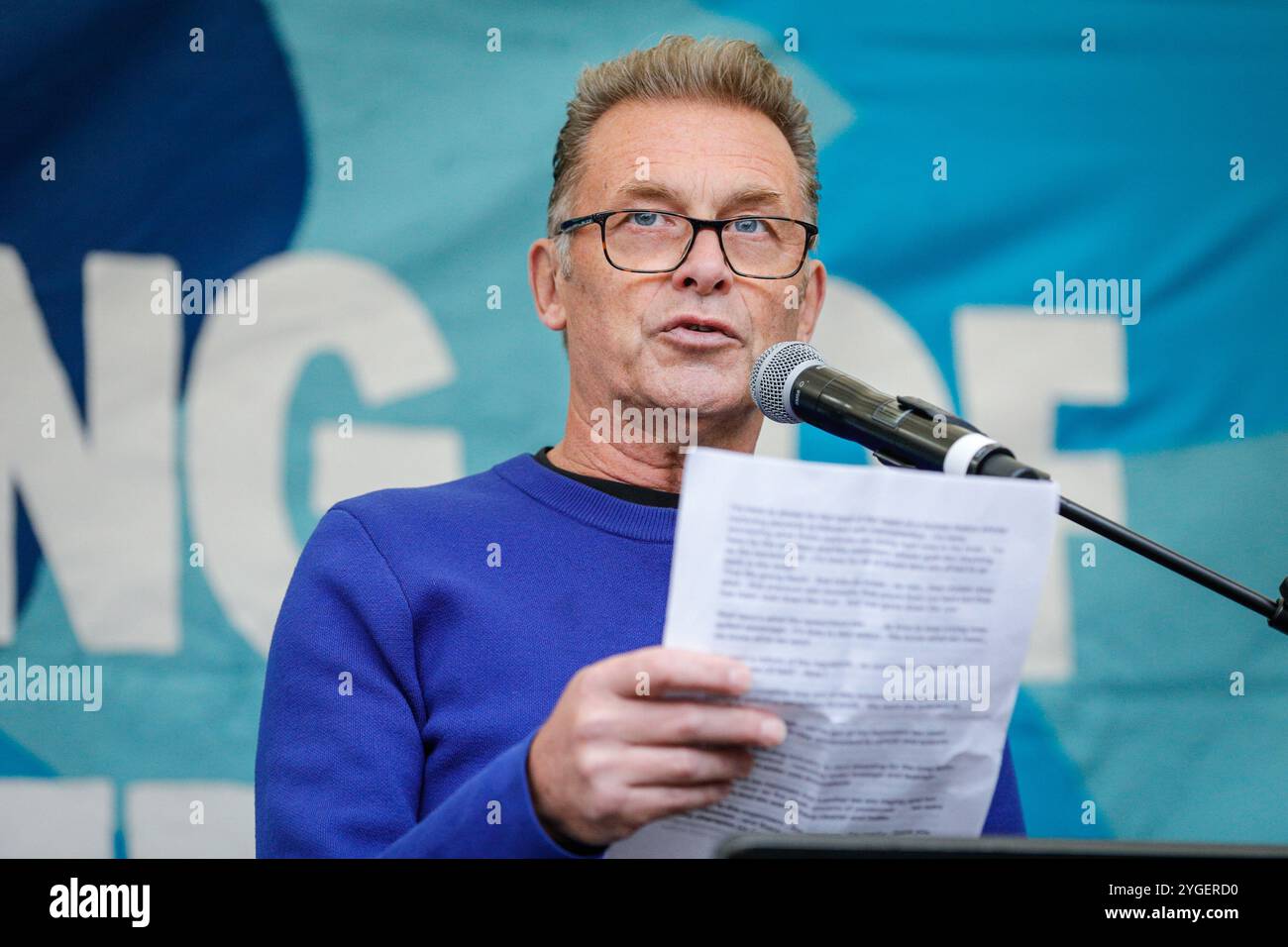 Chris Packham, tv presenter, naturalist and activist, speaks at March ...
