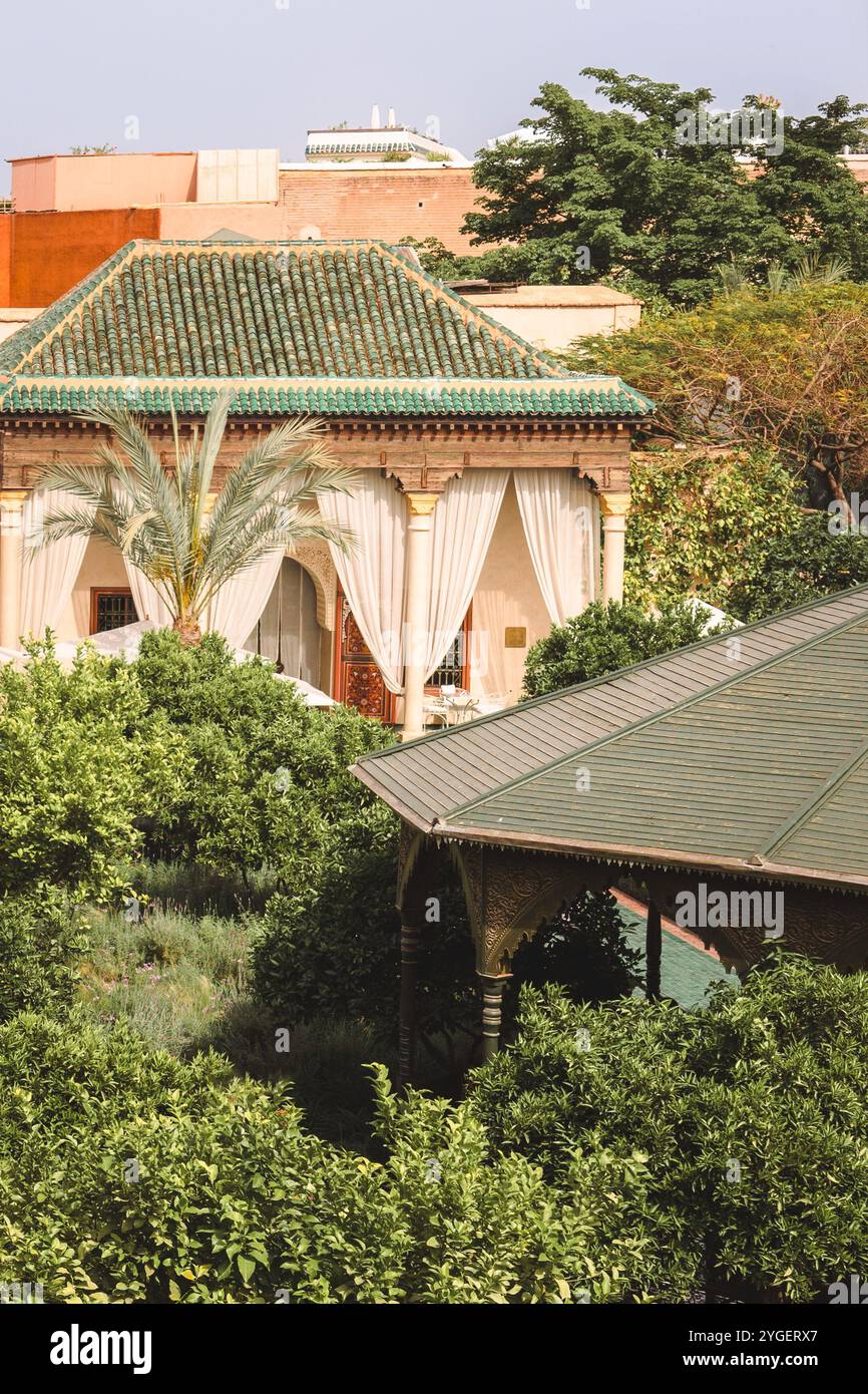 Le Jardin Secret botanical garden Marrakech, beautiful lush green ...
