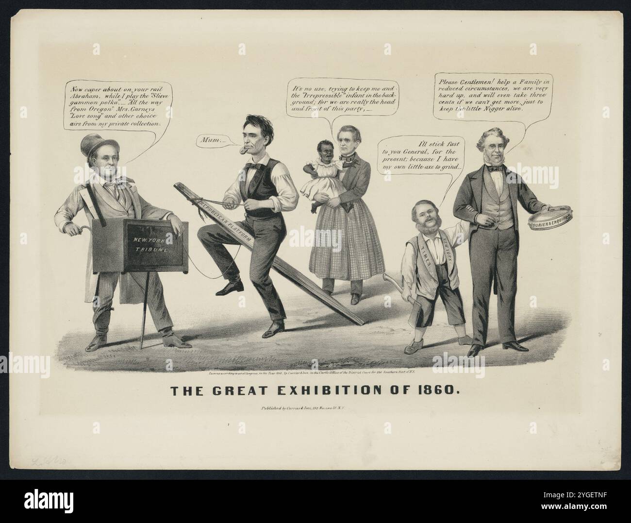 1860 political cartoon hi-res stock photography and images - Alamy