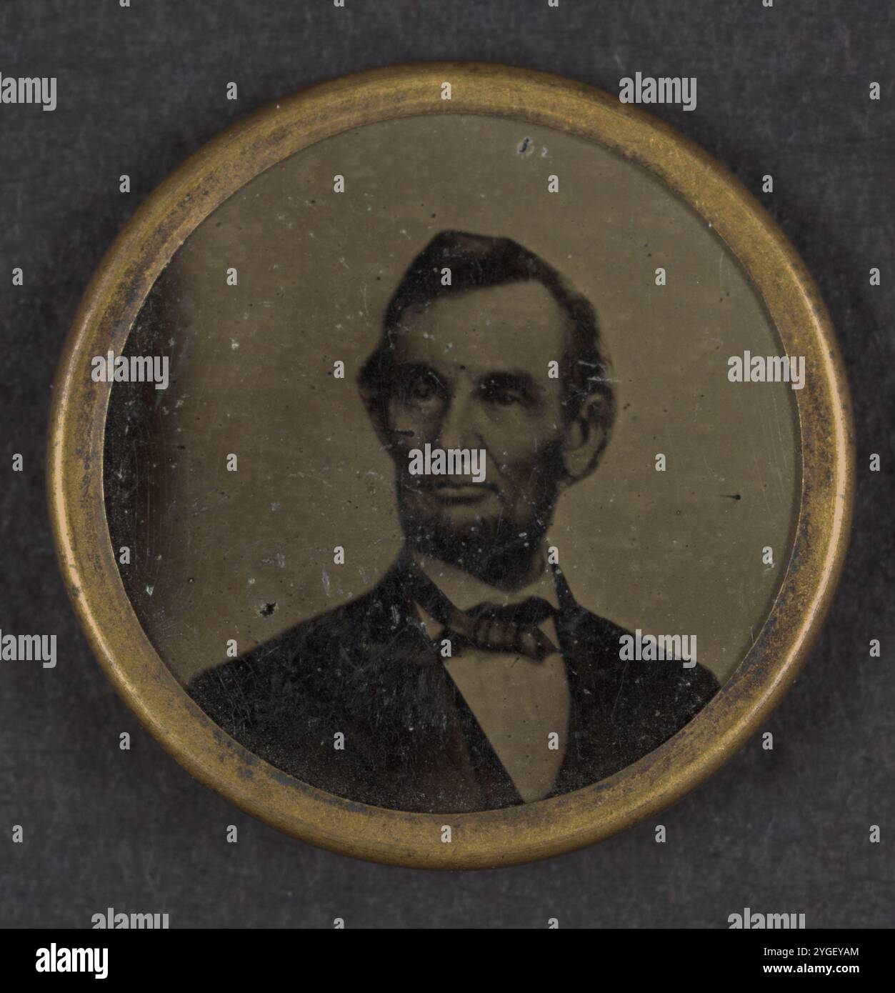 Political campaign button for 1864 presidential election showing bust ...